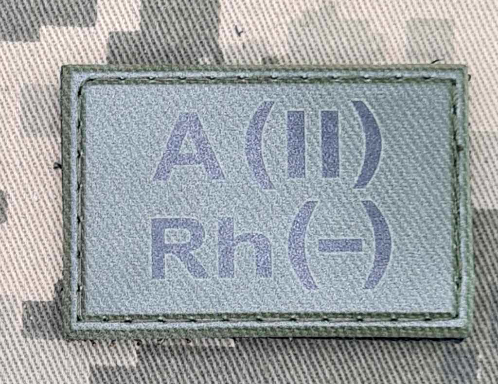 Нашивка група крові A (II) Rh+